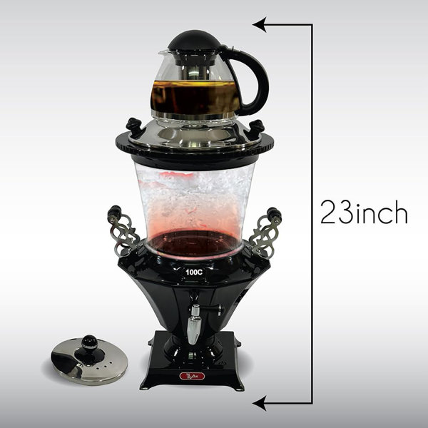 Ttak Houseware Electric Glass Samovar - Tea Maker Water Auto Shut Off Kettle Modern Design ...